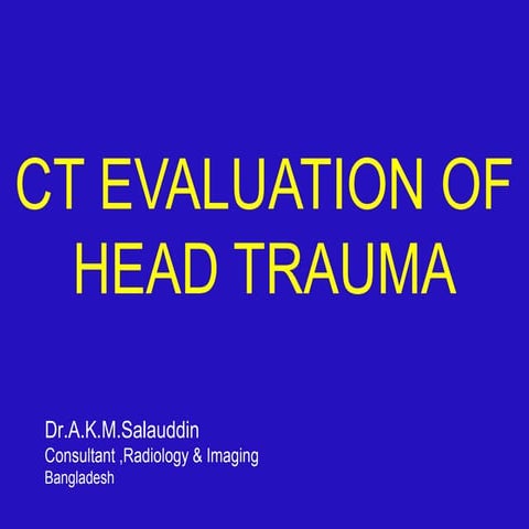 Head Trauma Ct Evaluation | PPT