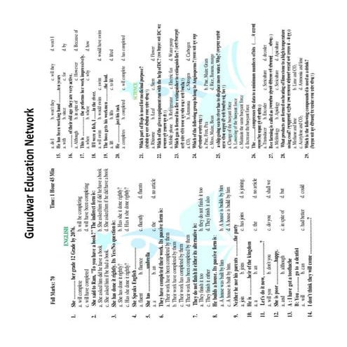 Ctevt entrance model question paper .pdf