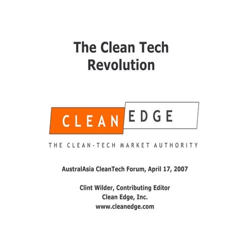 what is clean technology | PDF | Science