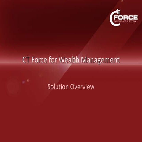 Ct Force For Wealth Management | PPTX