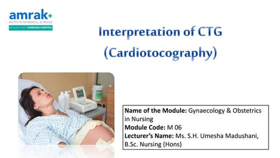 Cardiotocography (CTG) | PPT | Pregnancy | Reproductive Health