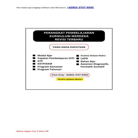 CTH INGGRIS 12.pdf.modul b.inggris kls xii | PDF