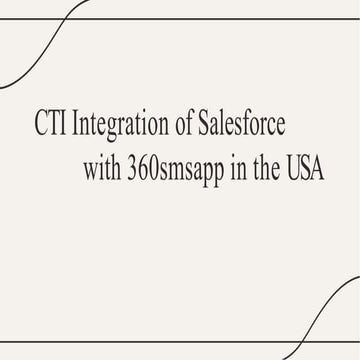 CTI Integration Salesforce in USA 360smsapp | PPT