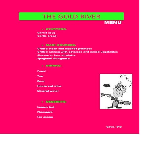 Menu - The Gold River | DOCX