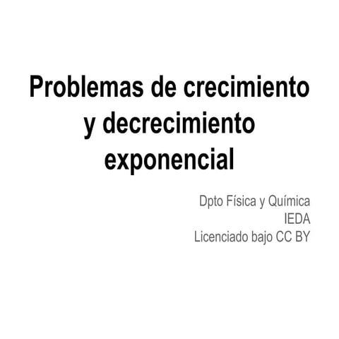 CTII Problemas crecimiento y decrecimiento exponencial | PDF