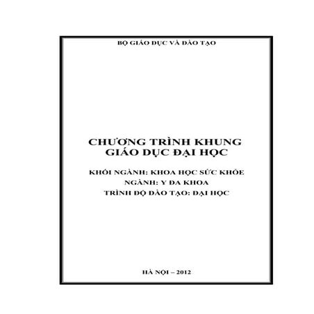 Chuong trinh khung bsdk 2007 2011end | PDF