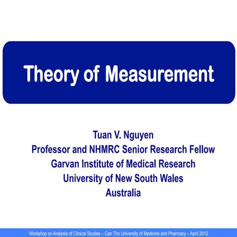 Ct lecture 1. theory of measurements | PPT