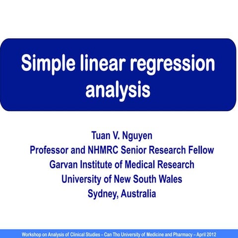 Ct lecture 12. simple linear regression analysis | PPT