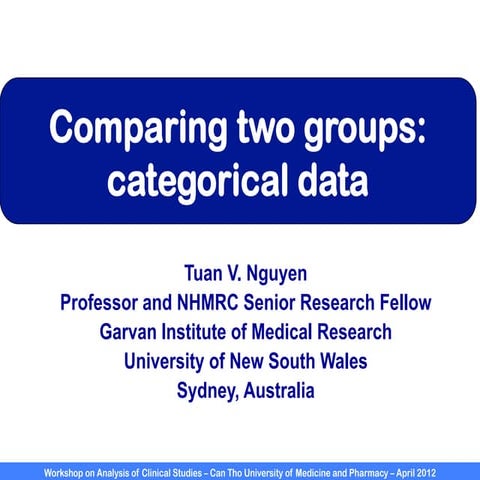 Ct lecture 8. comparing two groups categorical data | PPT | Free Download
