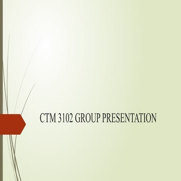 CTM 3102 GROUP PRESENTATION_103416.pptby | PPTX