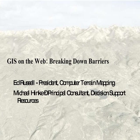 GIS in the Rockies | PPT