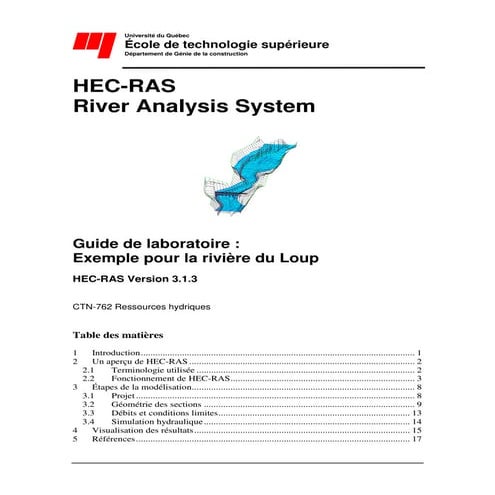 Hec ras tutorial-flume_example | PDF