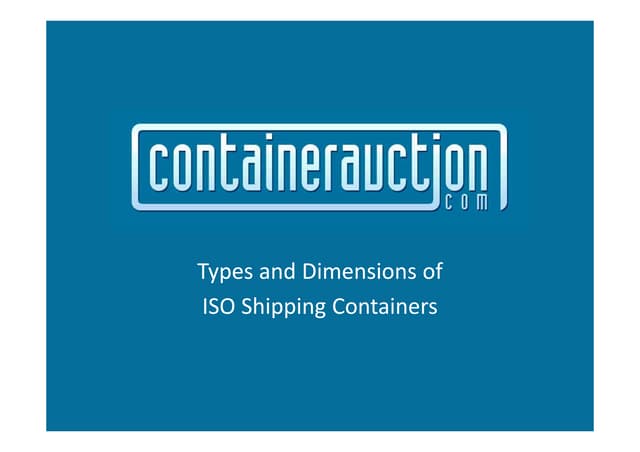 Types of containers | PPTX