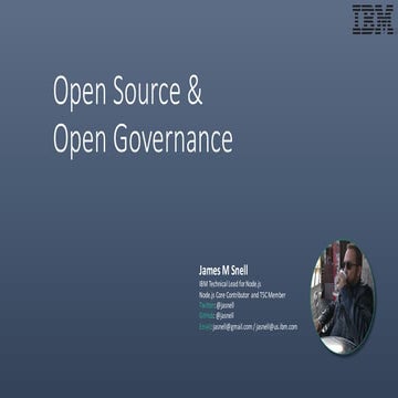 Open Source, Open Governance and Your Developers | PDF