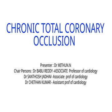 cto F .pptx. Procedure , complications and future aspects | PPTX