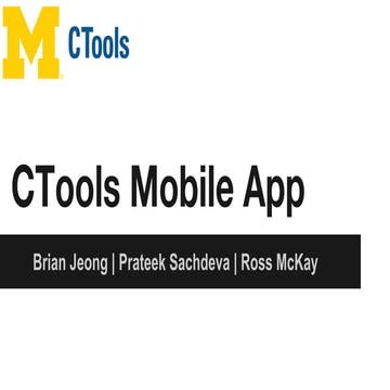 CTools Mobile App Presentation | PPT