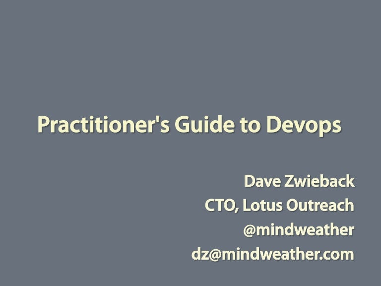 CTO School - Practitioner's Guide to Devops