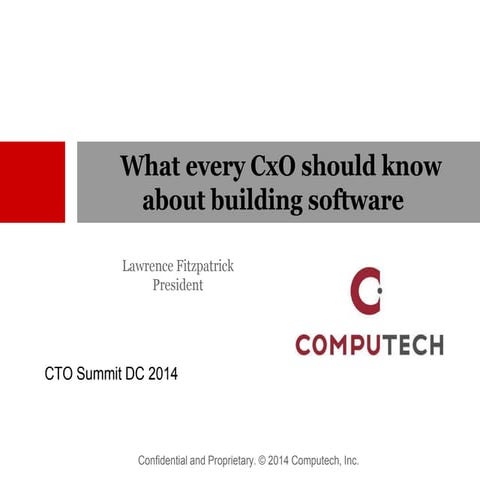 Cto summit 2014 what every cx o should know | PPTX