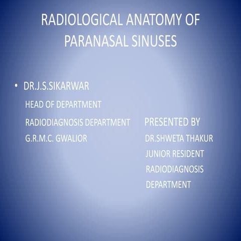 Ct anatomy of paranasal sinus | PPTX