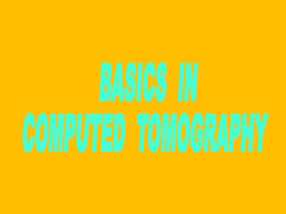 Post processing of computed tomography | PPTX