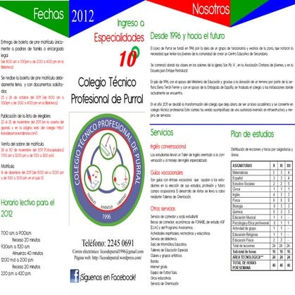 Panfleto informativo CTP Purral | PDF