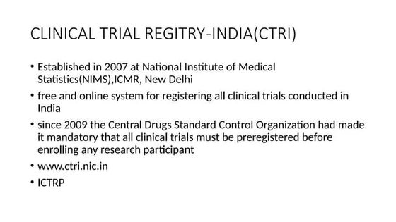 How to register a clinical trial india | PPTX | Pharmaceutical Drugs ...