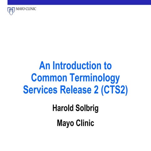 CTS2 Introduction | PPT