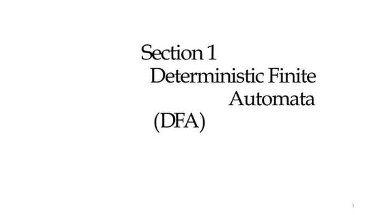 Deterministic Finite Automata Dfa Ppt 1391