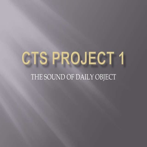 CTS Project - 01 | PPT