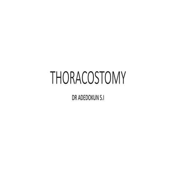 Closed tube thoracotomy drainage presentation | PPT