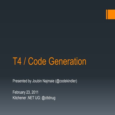 T4 / Code Generation | PPT