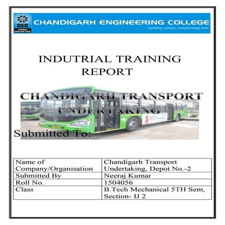 CTU Industrial Training Report | PDF