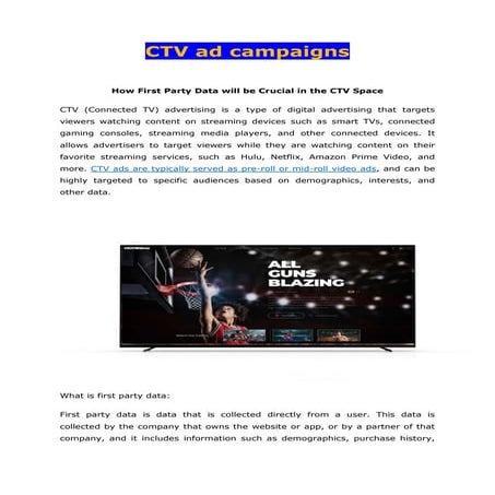 Connected TV advertising | PPTX