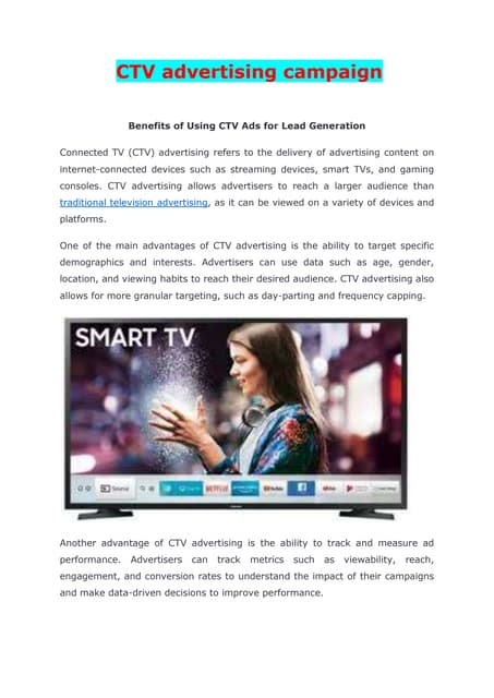 Connected TV advertising | PPTX