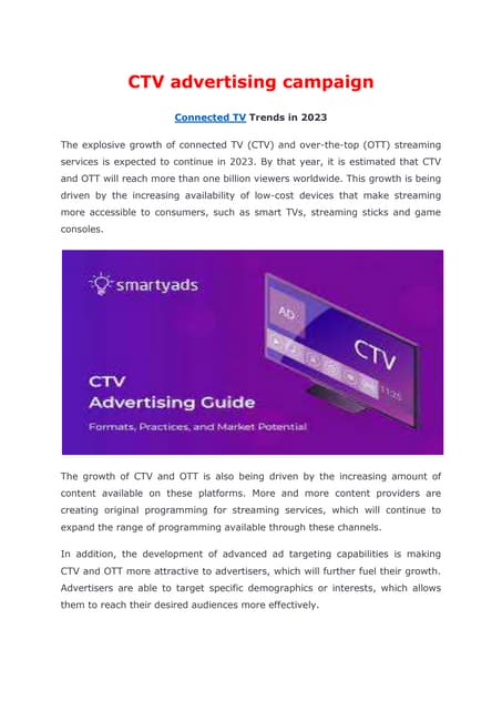 Connected TV advertising | PPT