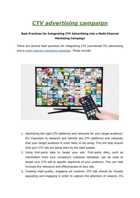 Connected TV advertising | PPT