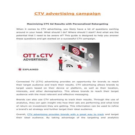 CTV advertising campaign | DOCX