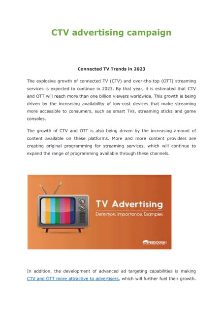 Connected TV advertising | PPT
