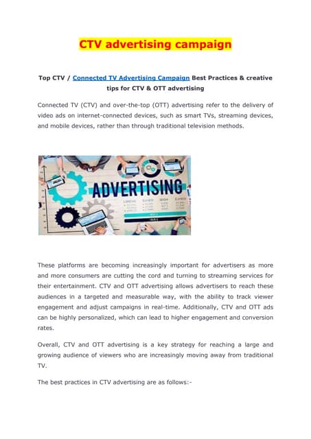 interactive CTV ad campaigns | PDF