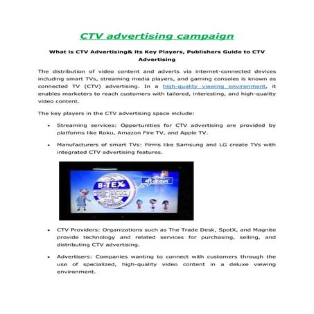 Connected TV advertising | PPTX