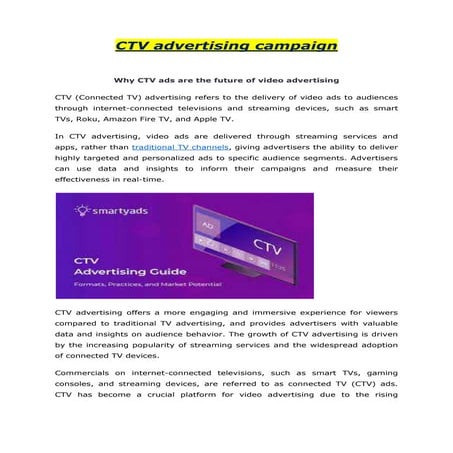 CTV advertising campaign | DOCX