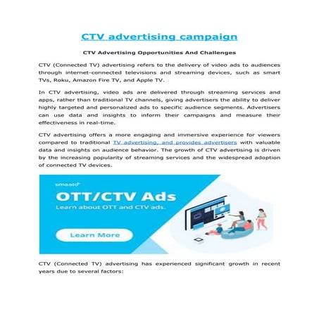 CTV advertising campaign | PDF