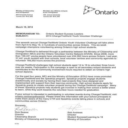 CTW2014 - EDU/MCI - Joint Memo - English | PDF