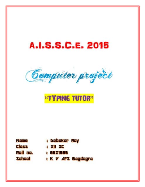 TypingMaster report | PDF