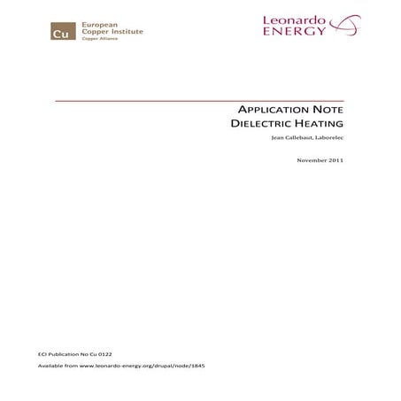Application Note - Dielectric Heating | PDF