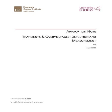 Transient overvoltages and currents: detection and measurement | PDF