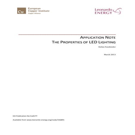The Properties of LED Lighting | PDF