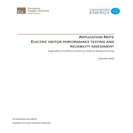 Electric motor performance testing and reliability assessment | PDF
