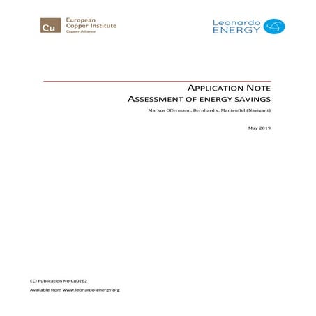Assessment of energy savings | PDF