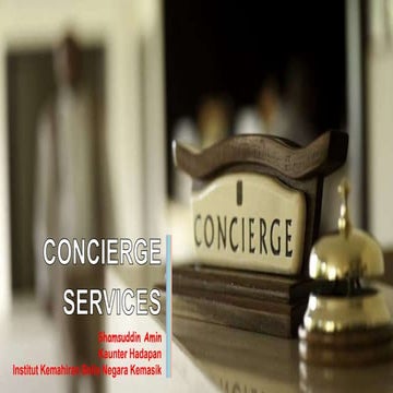 CONCIERGE SERVICES | PPT